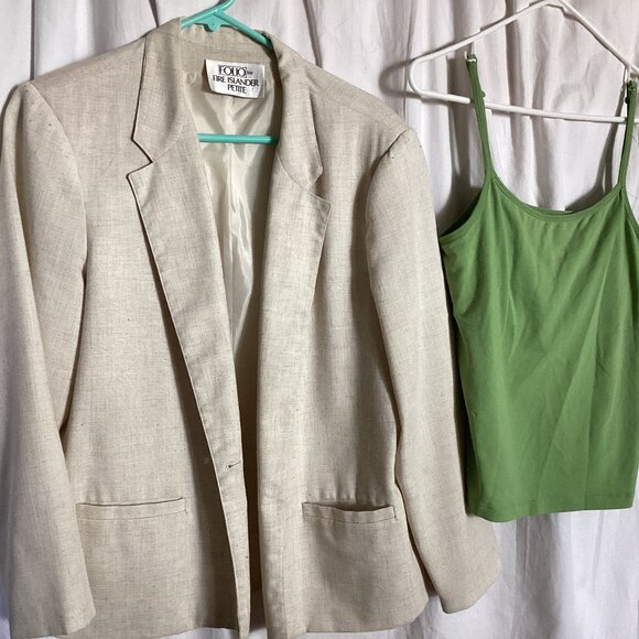 Folio | Jackets & Coats | Folio Blazer And Sleeveless Shell | Poshmark